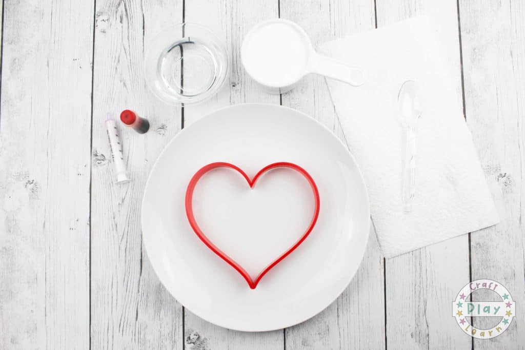 Valentine’s Day Experiment: Heart Baking Soda Experiment