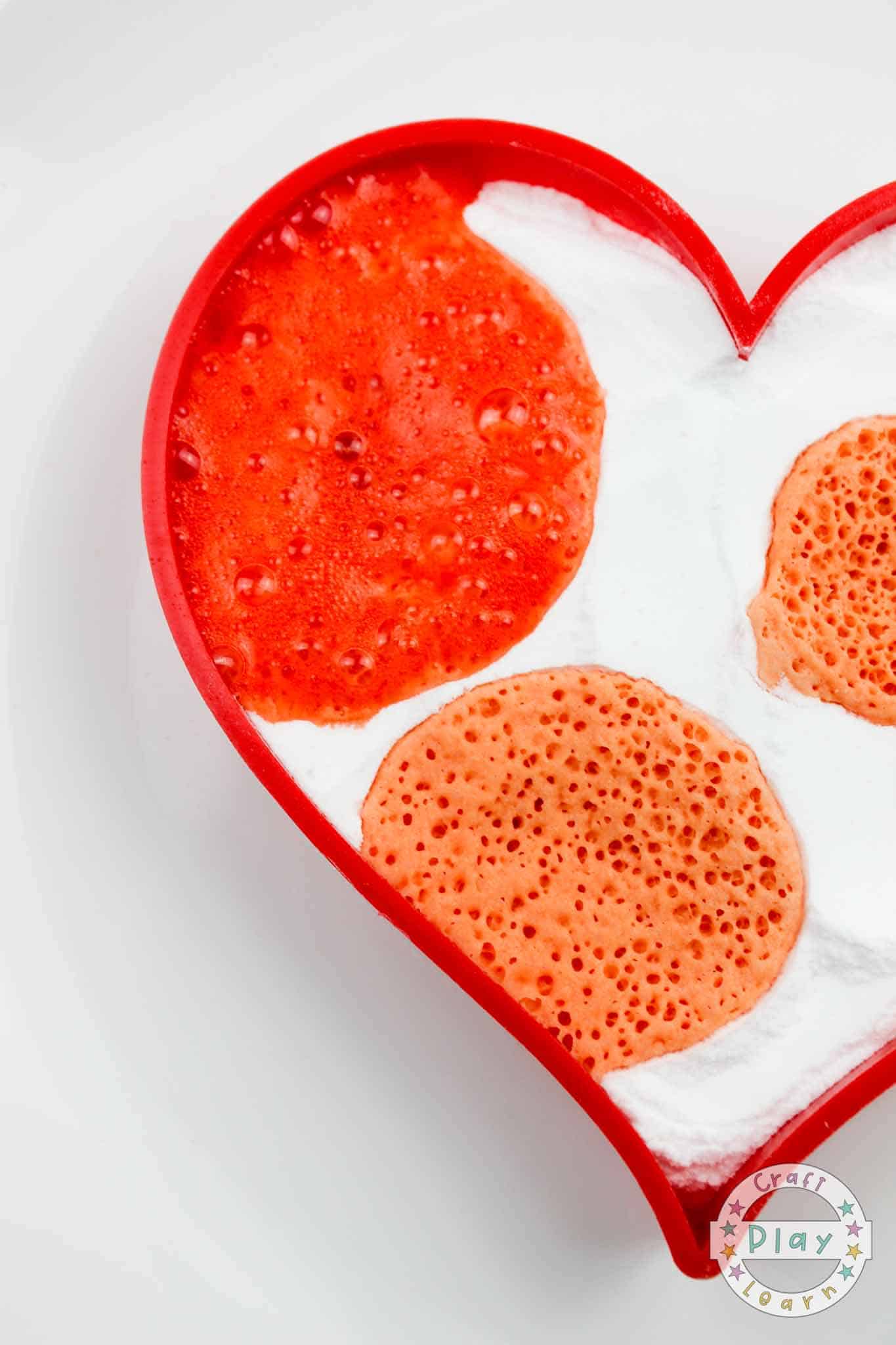 Valentine’s Day Experiment: Heart Baking Soda Experiment