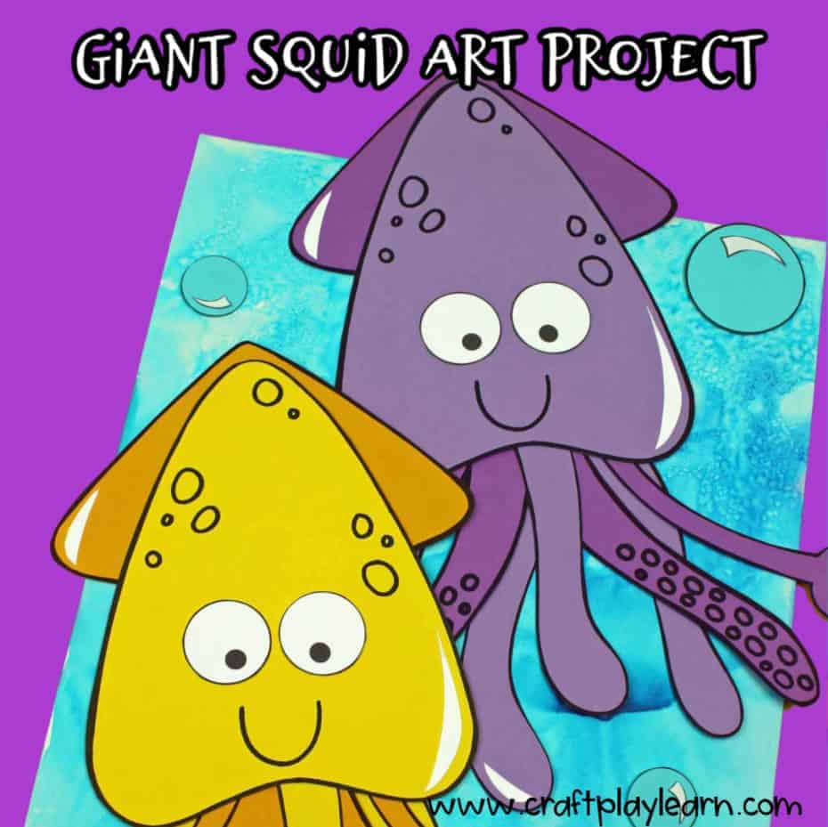 Giant Squid Art Project For Kids Craft - Craft Play Learn