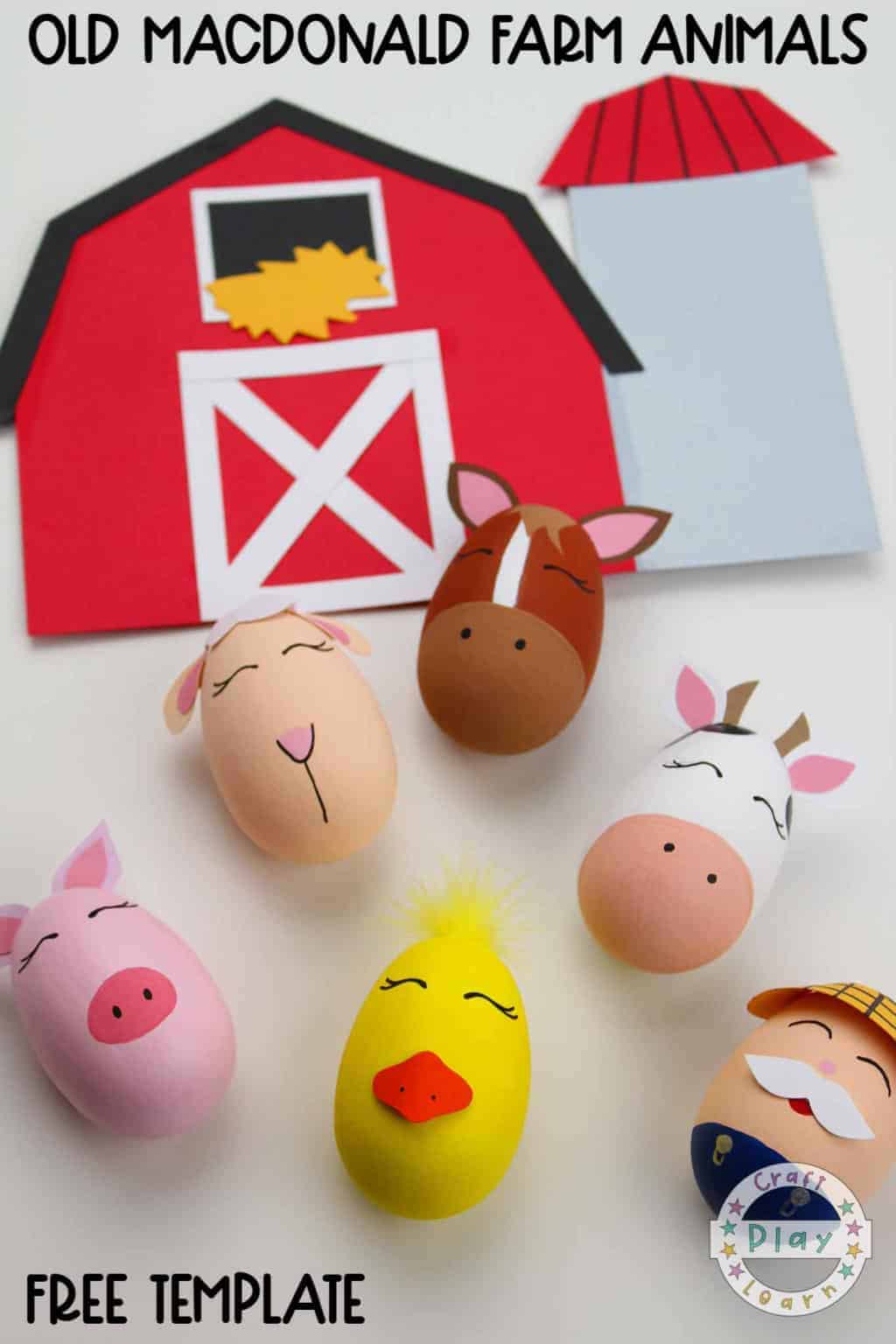 Old Macdonald Farm Animal Crafts - Craft Play Learn