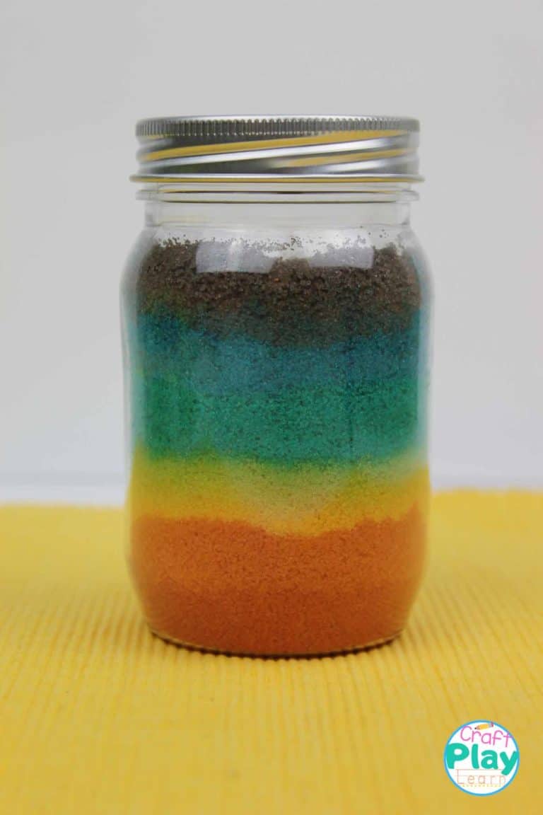 Rainbow in a Jar Art Project - Craft Play Learn