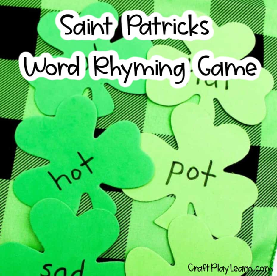 Shamrock Rhyming Words Activity Best for K-1 - Craft Play Learn