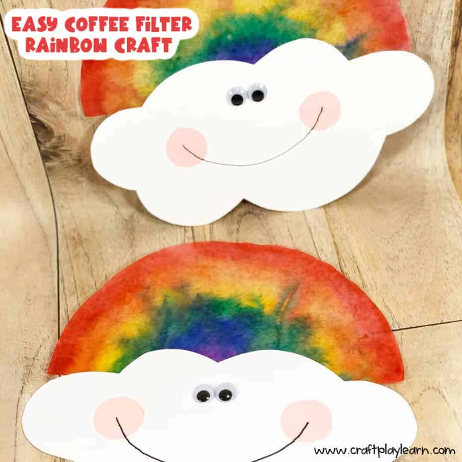 Rainbow Coffee Filter Art For Kids - Craft Play Learn