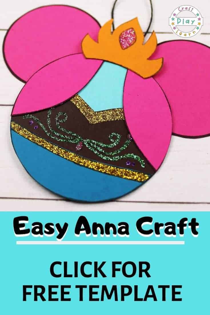 Frozen Anna Christmas Ornament Craft - Craft Play Learn