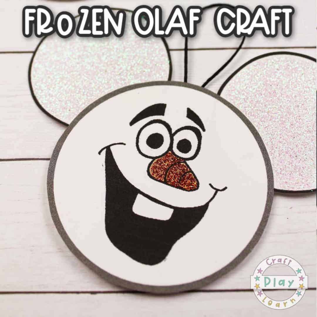 Olaf Christmas Ornament Craft With Free Template - Craft Play Learn