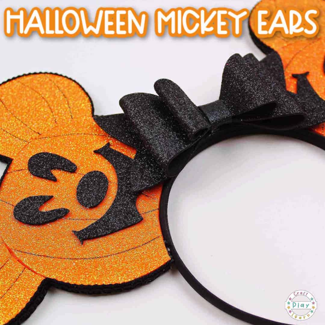 Pumpkin Themed Halloween Mickey Mouse Ears - Craft Play Learn