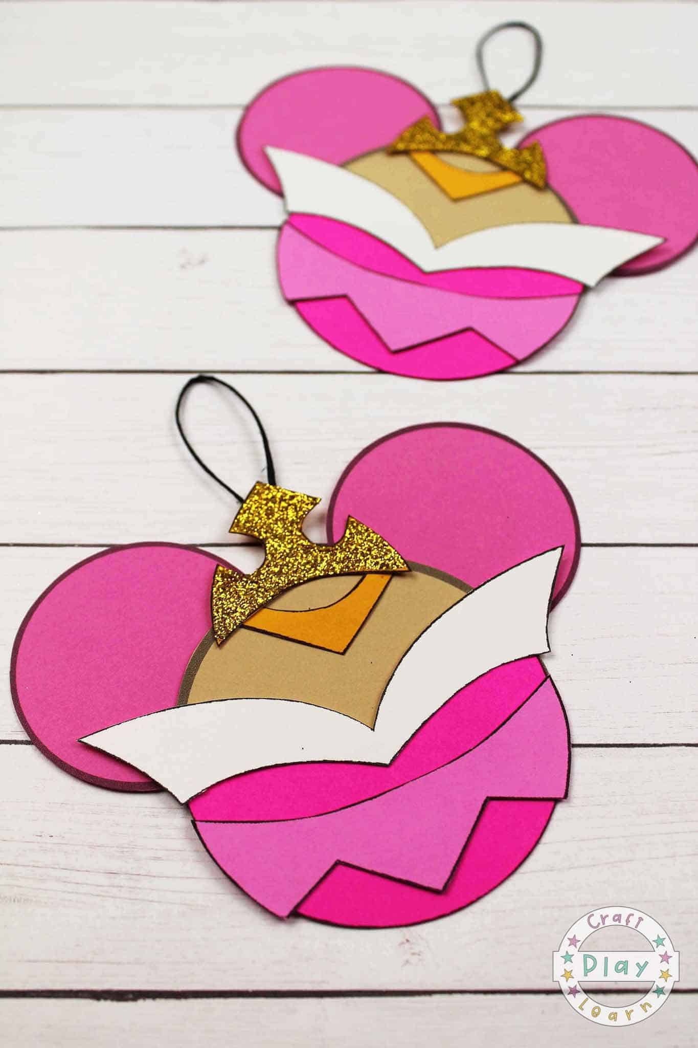 Sleeping Beauty Mickey Ears Paper Craft - Craft Play Learn