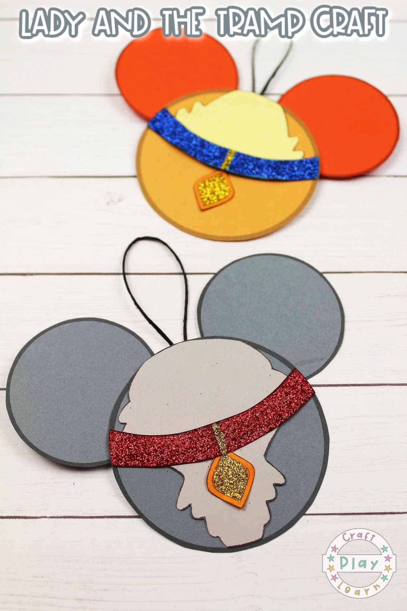 Lady And The Tramp Disney Mickey Ears Paper Craft - Craft Play Learn