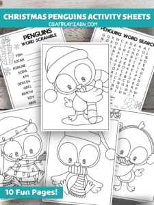 Free Christmas Penguin Activity Sheets - Craft Play Learn
