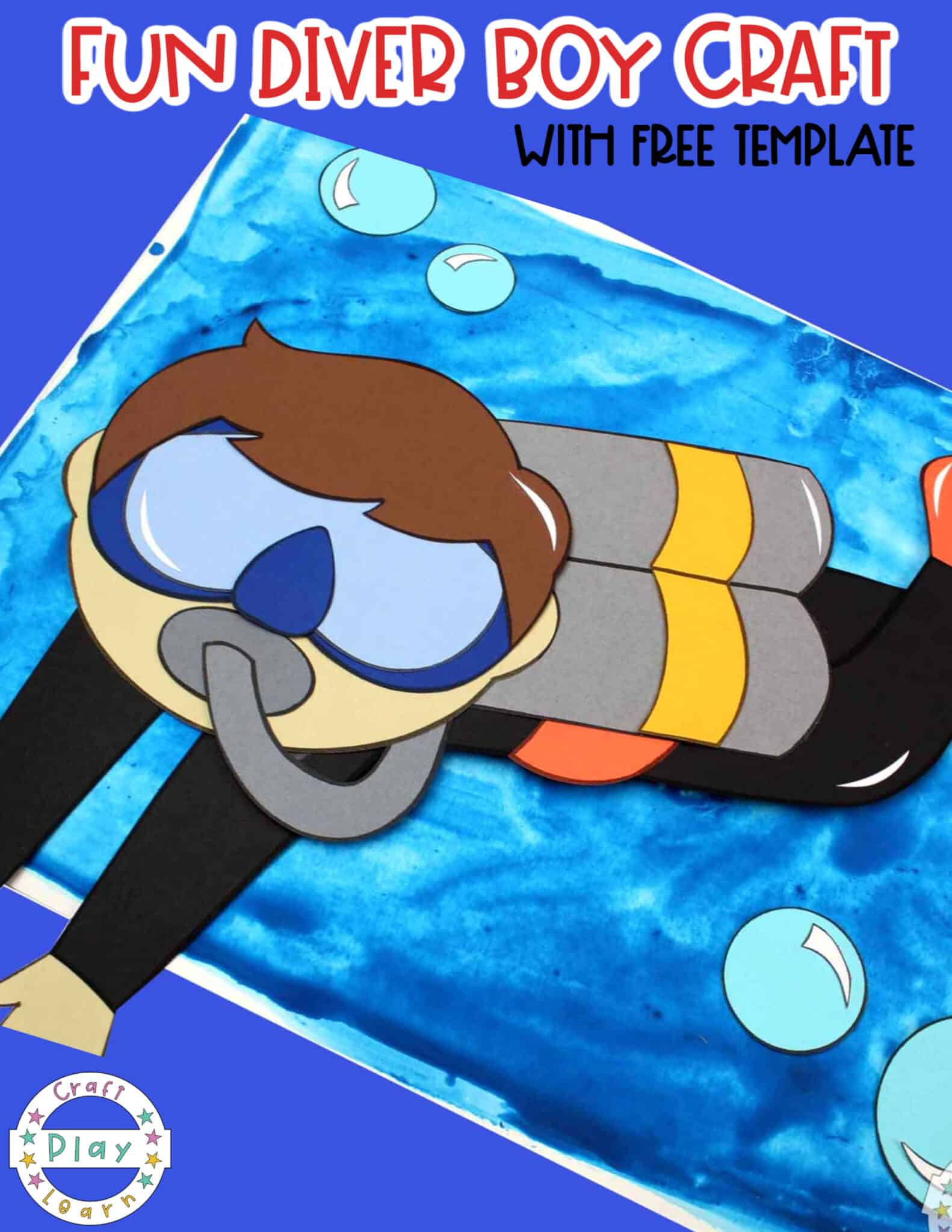 Scuba Diver Boy Craft Idea for Kids - Craft Play Learn
