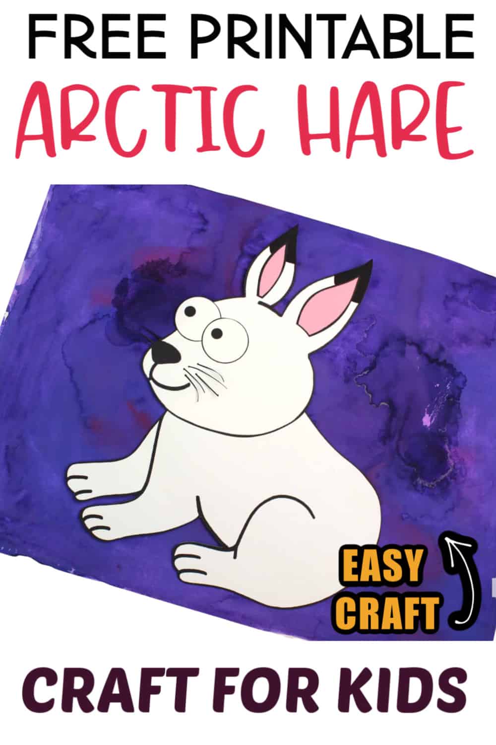 Arctic Hare Easy Kids Craft - Craft Play Learn