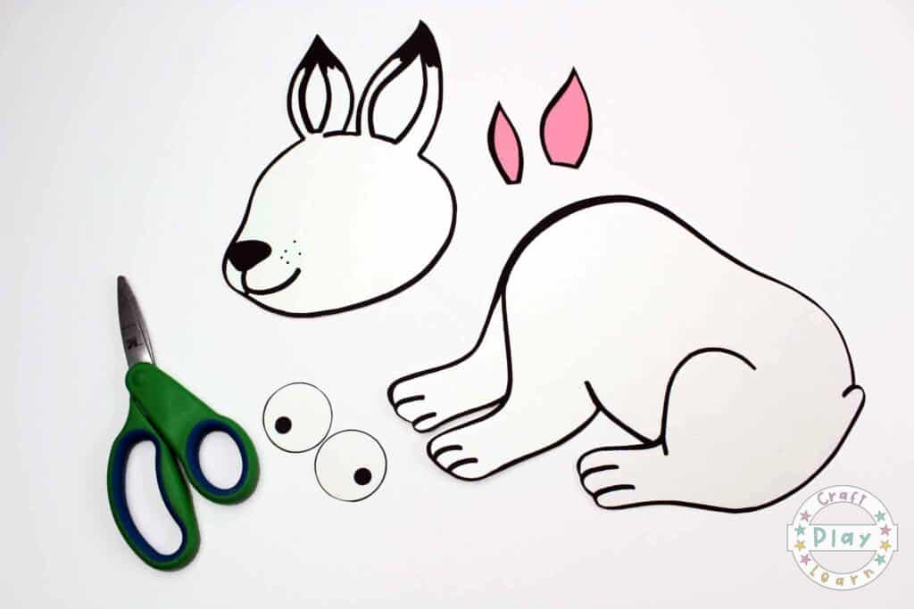 Arctic Hare Easy Kids Craft - Craft Play Learn