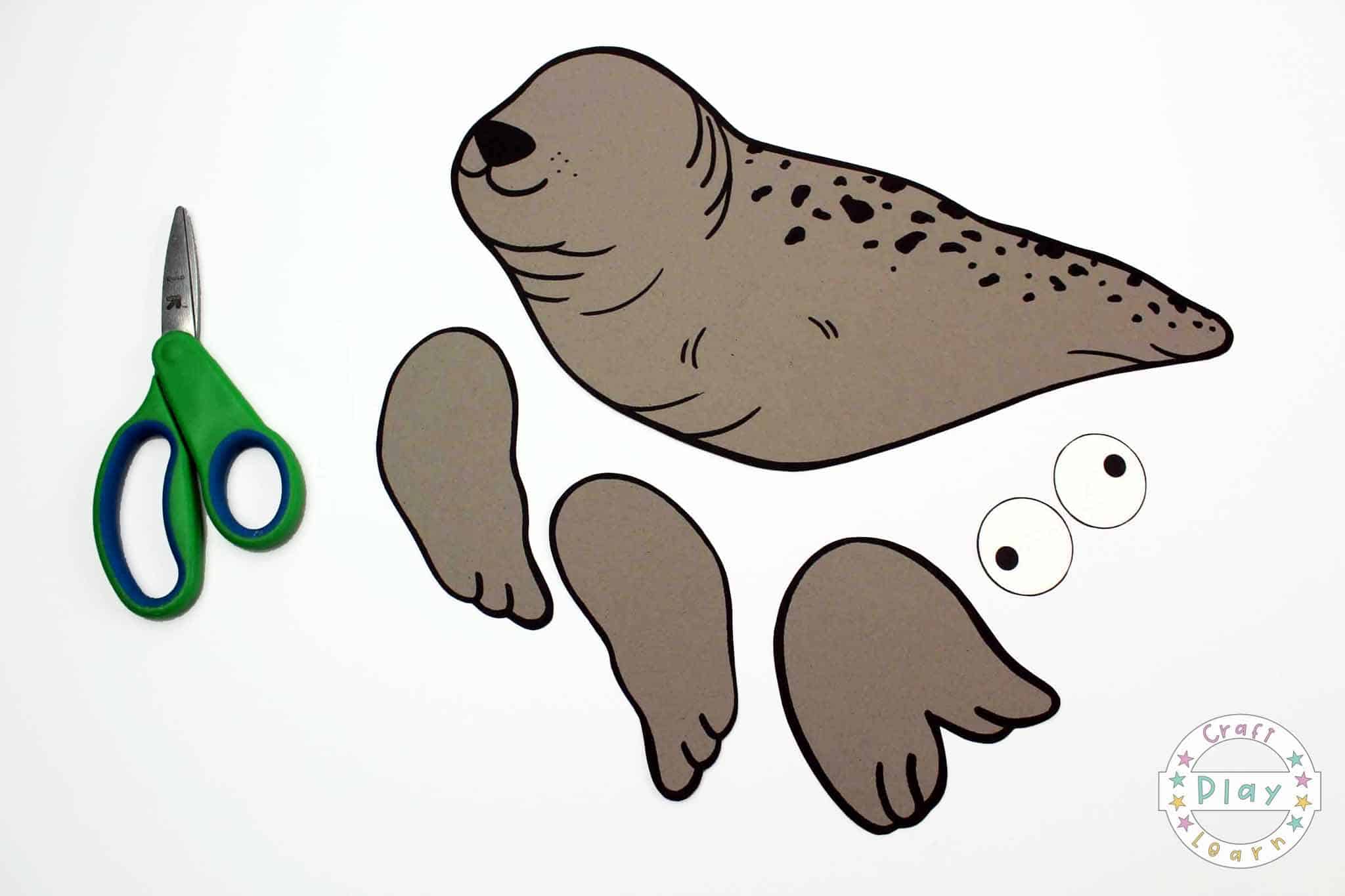 Arctic Animal Crafts For Preschoolers Ringed Seal - Craft Play Learn