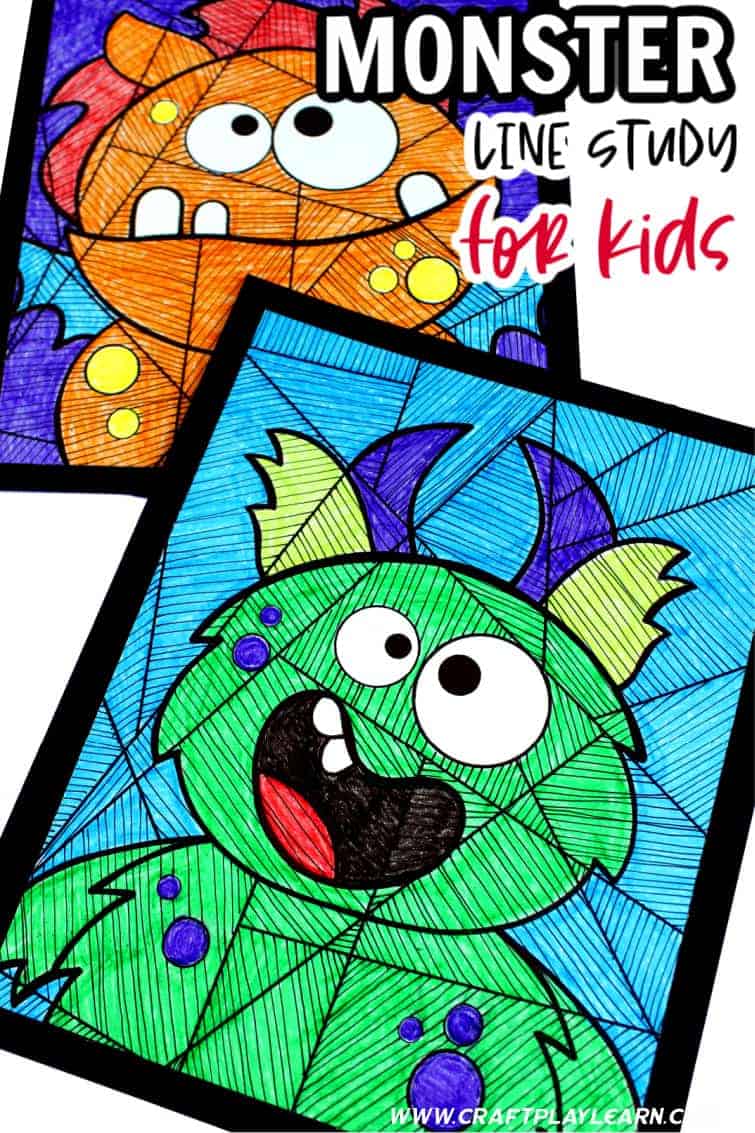 Easy Monster Drawing Project For Kids - Craft Play Learn
