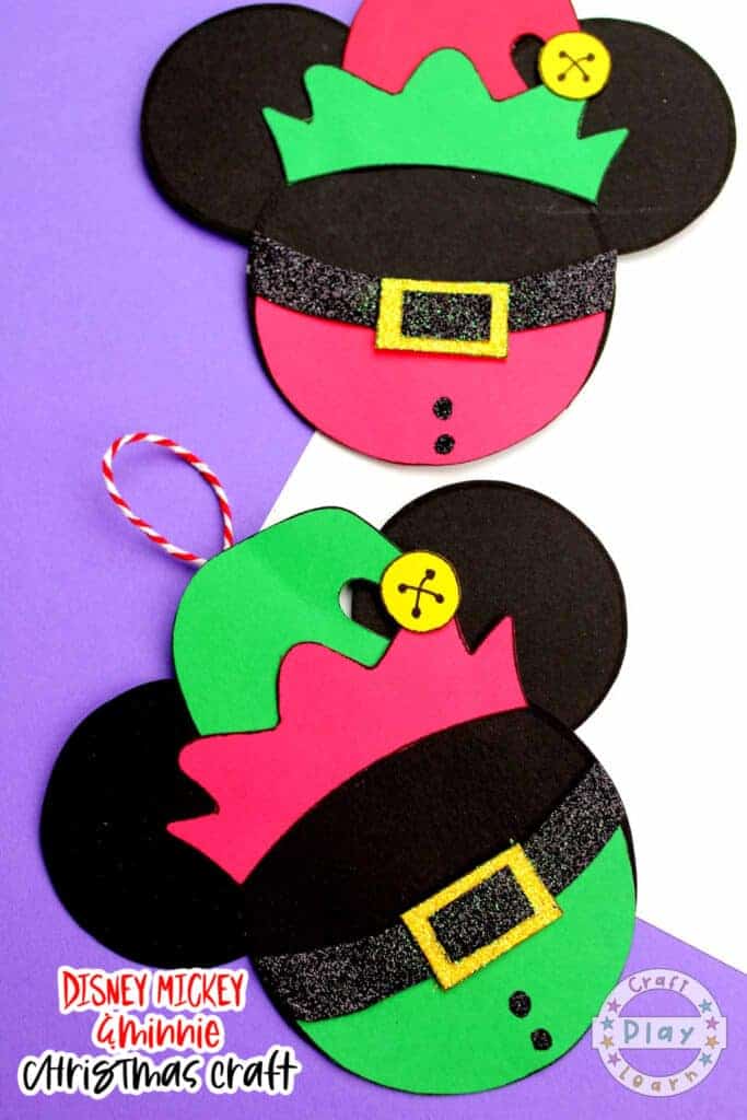 Mickey Elf Craft And Christmas Decoration - Craft Play Learn