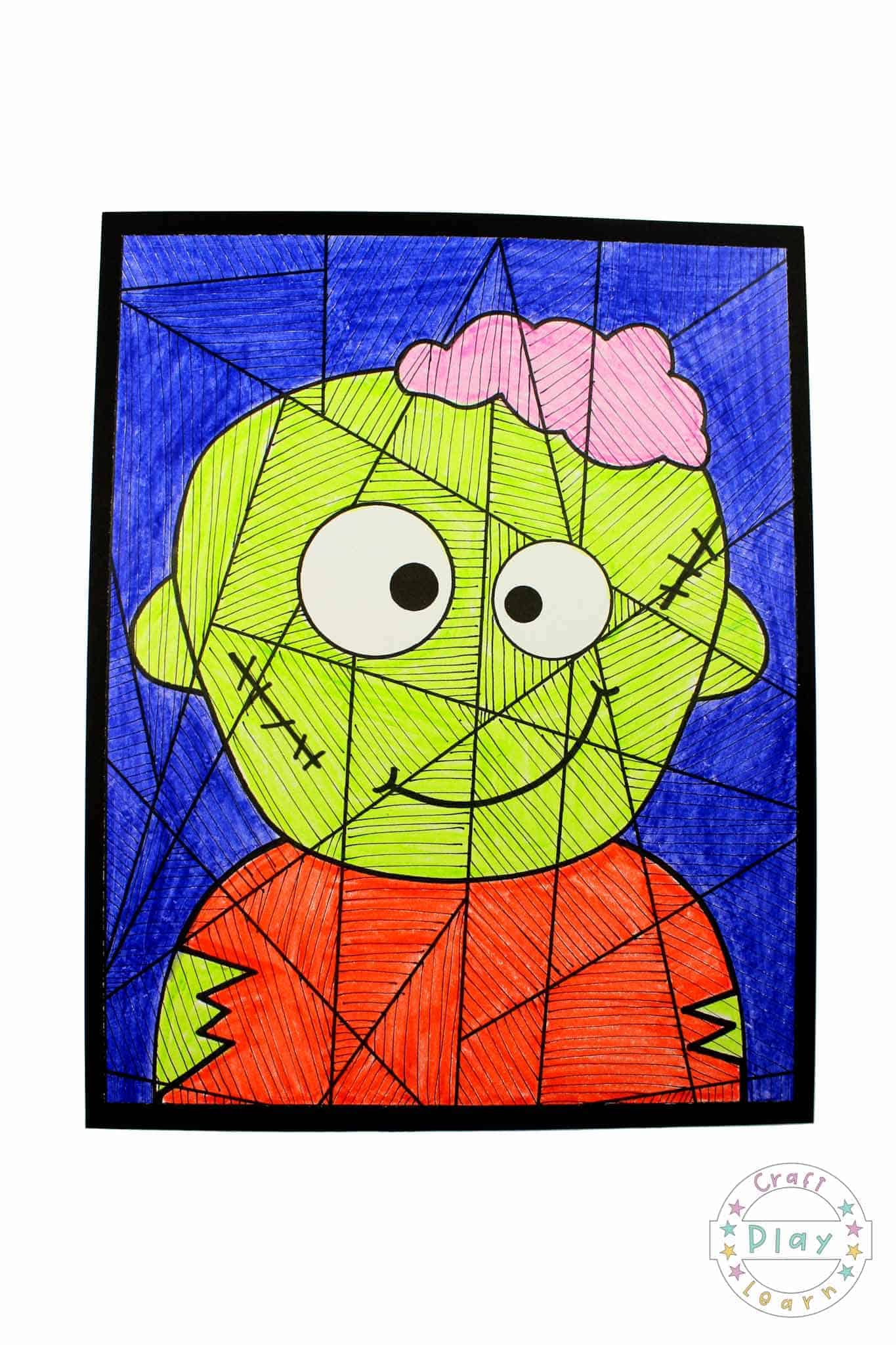Halloween Zombie Template - Craft Play Learn