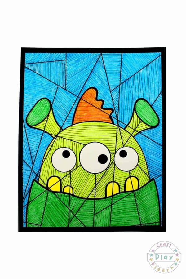 Alien Coloring Craft and Fun Kids Activity - Craft Play Learn