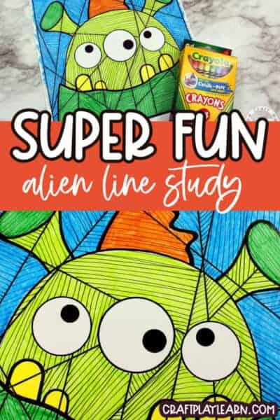 Alien Coloring Craft and Fun Kids Activity - Craft Play Learn