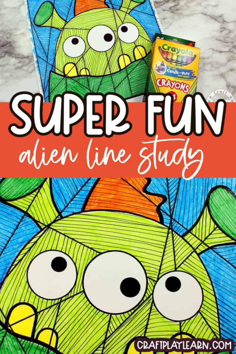 Alien Coloring Craft and Fun Kids Activity - Craft Play Learn