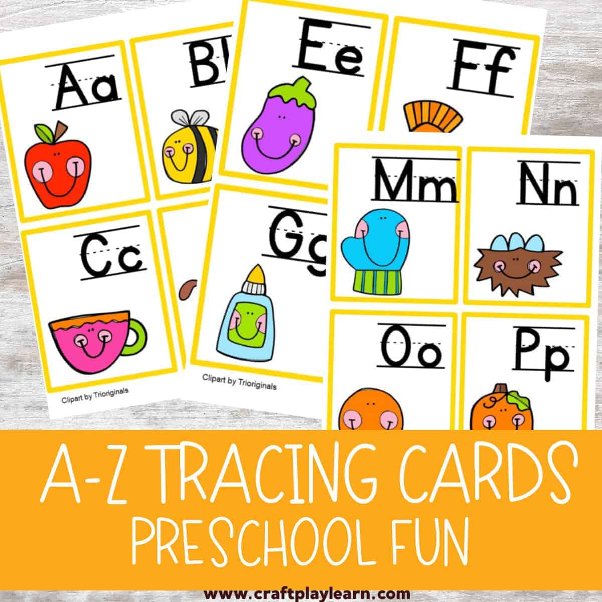 Alphabet Tracing Cards Craft Play Learn Alphabet Tracing Cards Craft Play Learn