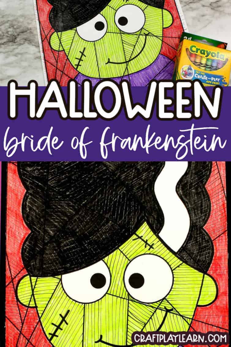 Bride Of Frankenstein Template - Craft Play Learn