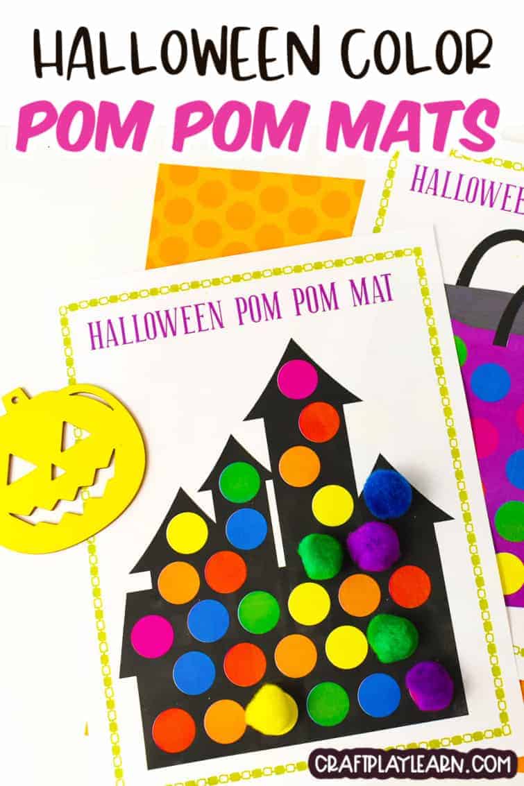 Halloween Activity Pom Pom Mats - Craft Play Learn