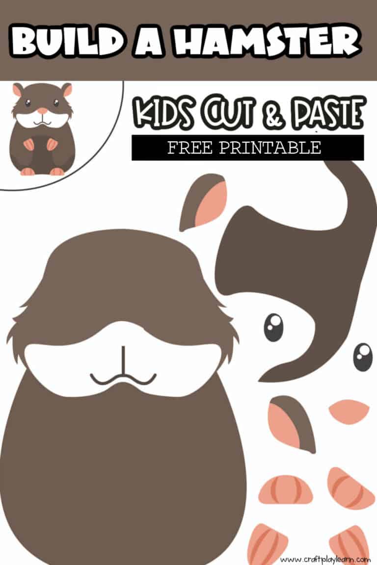 Hamster Crafts: Cut And Paste Activity - Craft Play Learn
