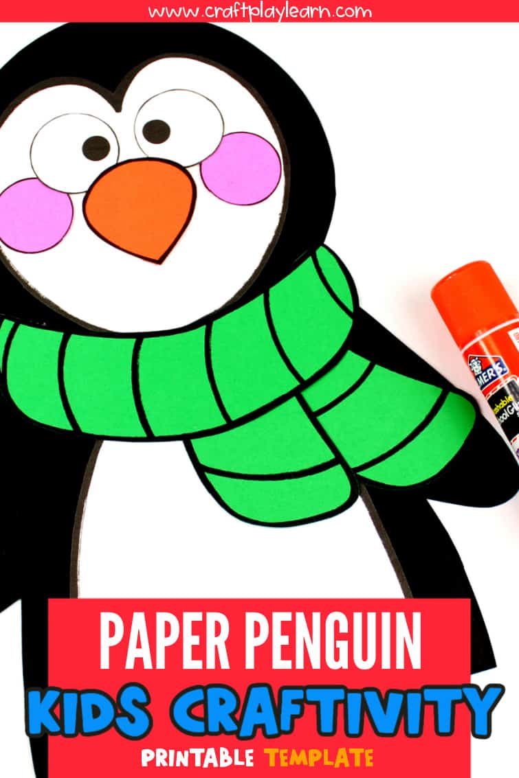 Paper Penguin Craft And Writing Activity - Craft Play Learn