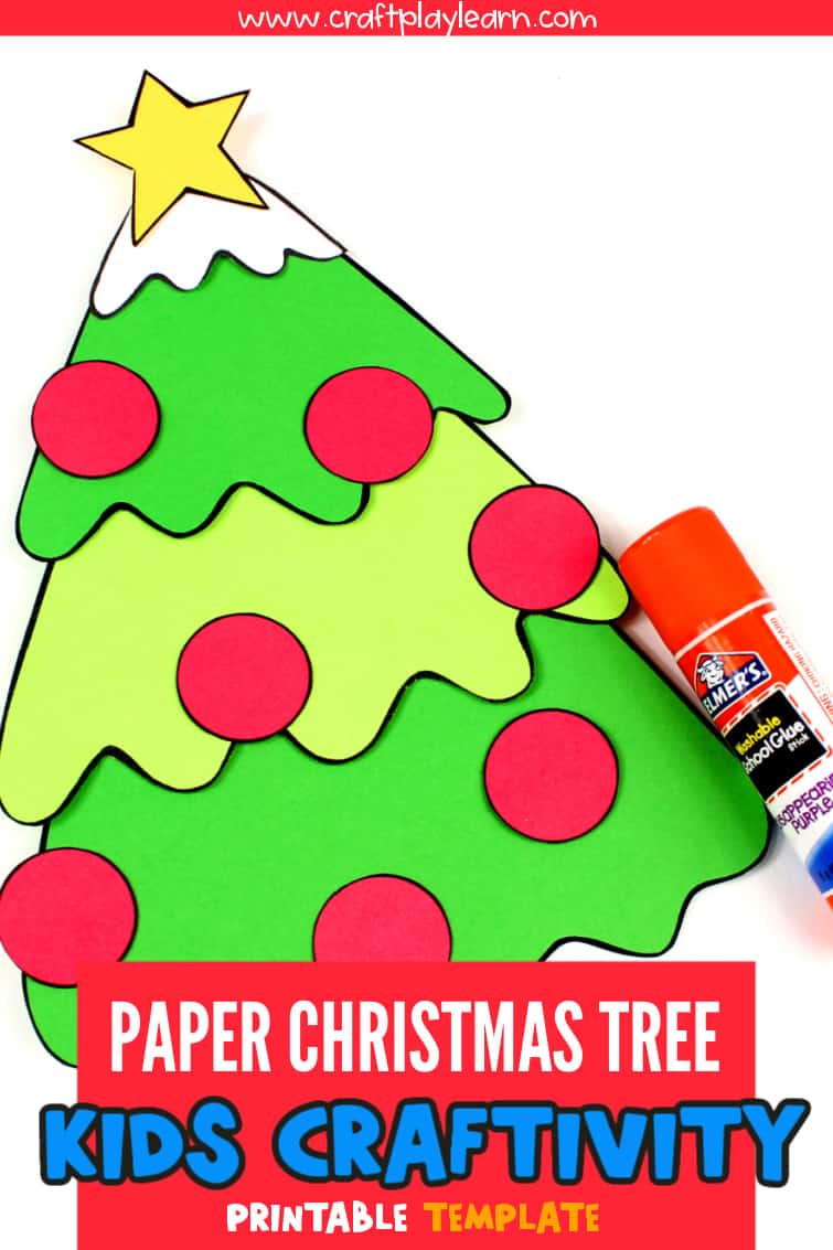 Paper Christmas Tree Craft And Writing Activity - Craft Play Learn