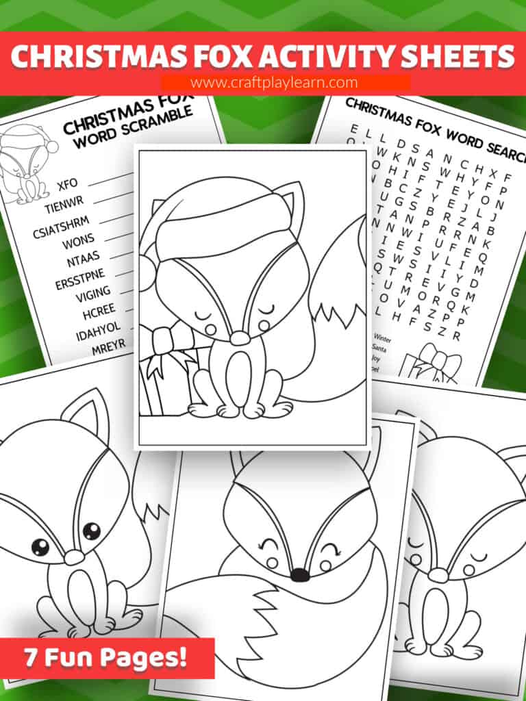 Arctic Fox Coloring Page And Activity Pack - Craft Play Learn