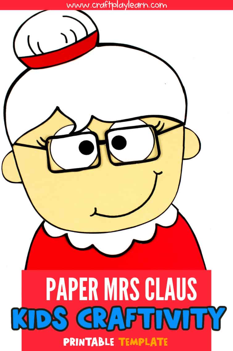 Mrs Claus Paper Craft For Kids - Craft Play Learn