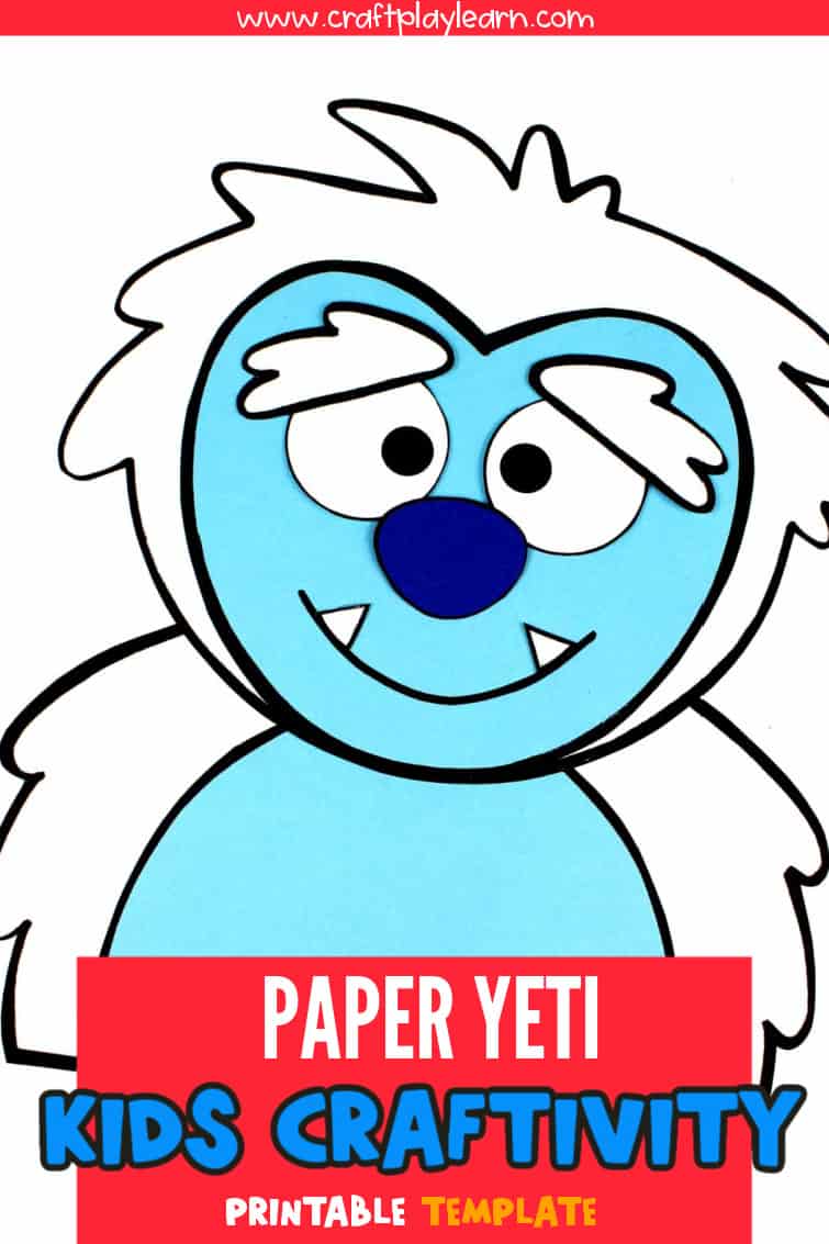 Winter Yeti Paper Craft For Kids - Craft Play Learn