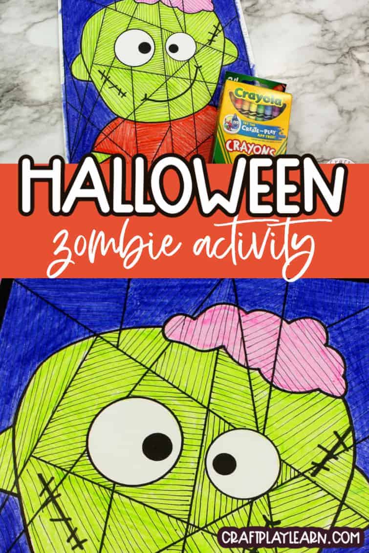 Halloween Zombie Template - Craft Play Learn