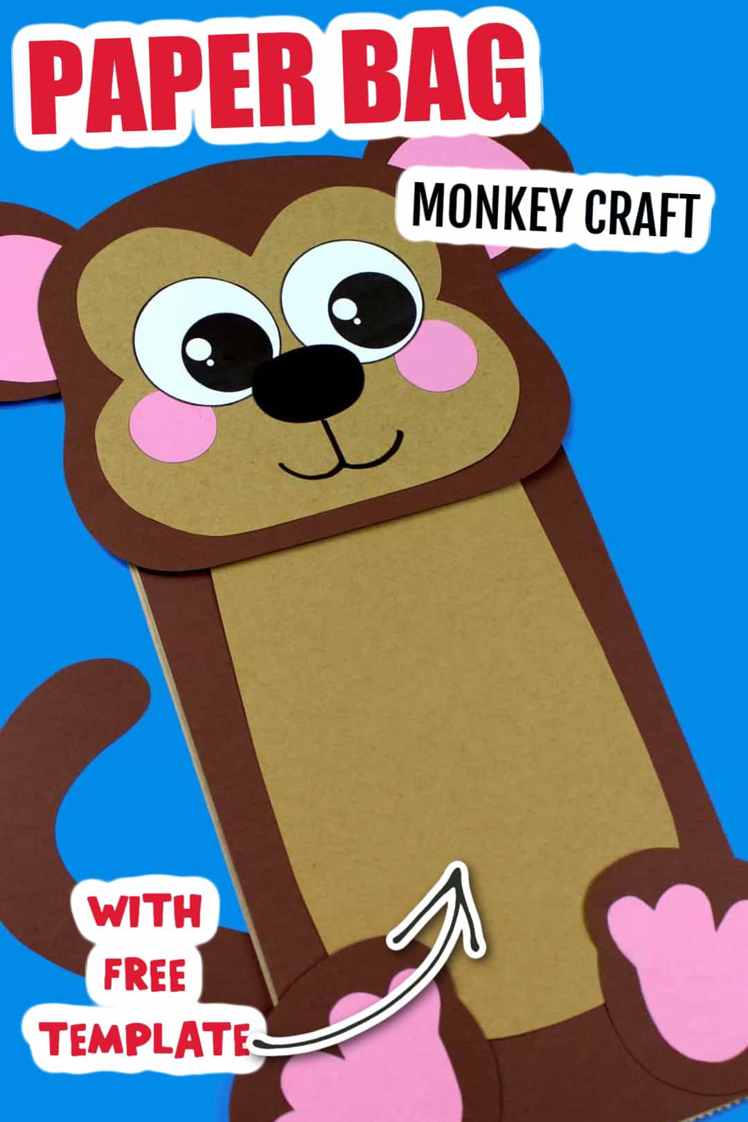 Paper Bag Monkey Craft Preschool Kids Love - Craft Play Learn