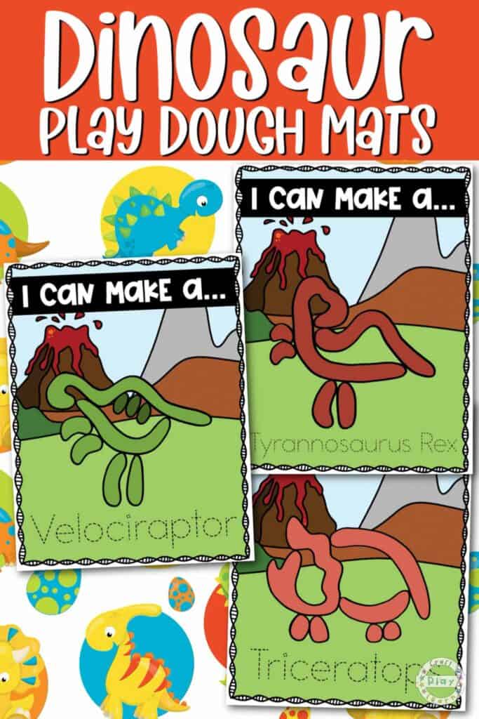 Dinosaur Play Doh Mats: Fun Dinosaur Activities Preschool Kids Will ...