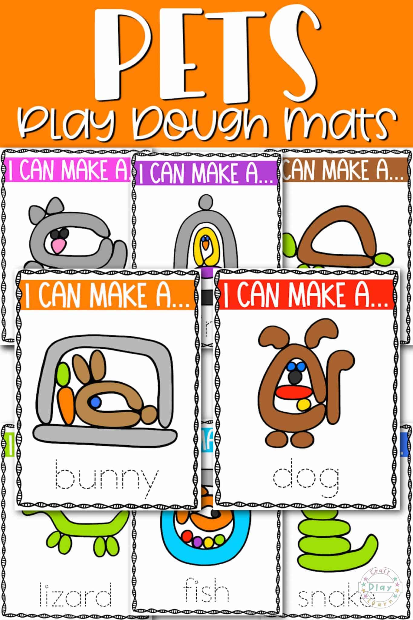 Super Fun Play Dough Animals A Pet-Themed Activity - Craft Play Learn