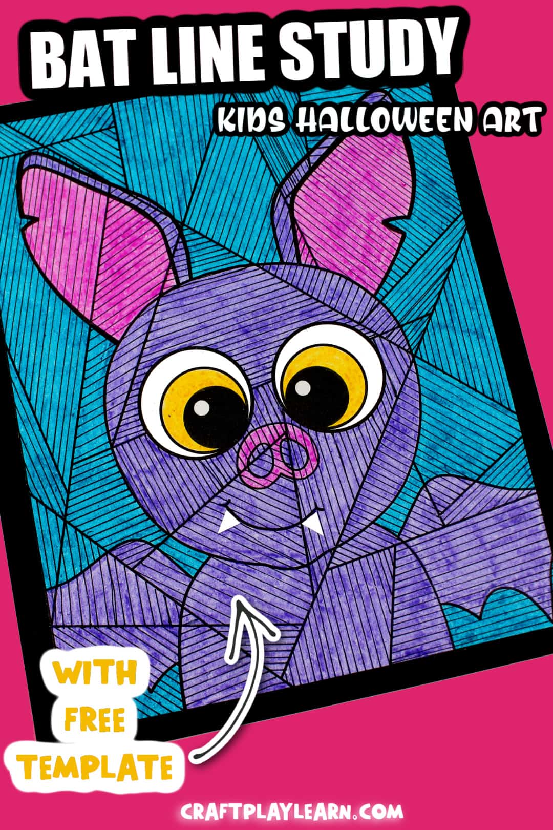 Fun Halloween Activities For Kids: Bat Line Study - Craft Play Learn